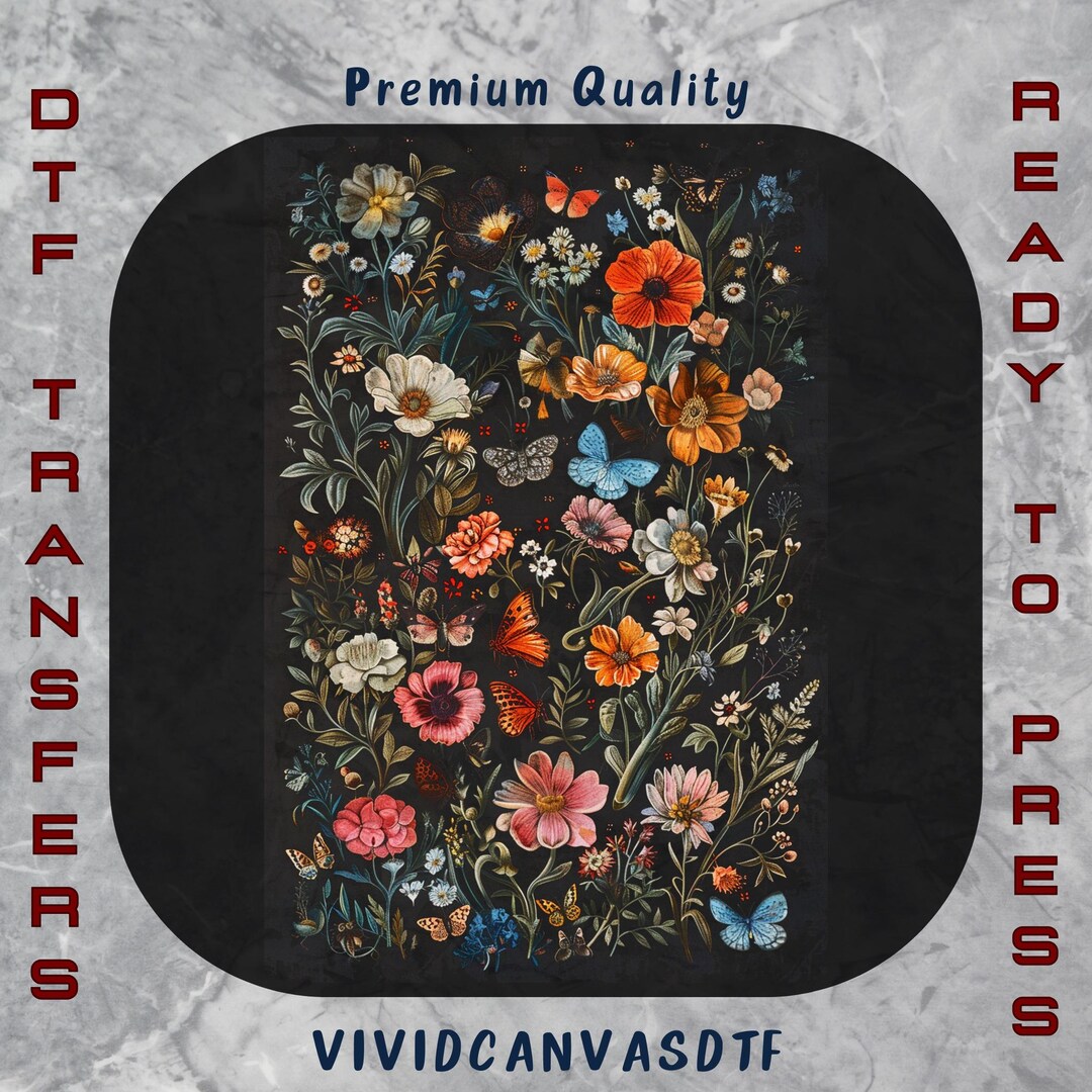 Vintage Boho Wildflower DTF Transfer: Ready to Press Shirt Design - Etsy