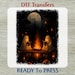 Vintage Ghost Reading Book Dtf Transfer, Gothic Ghost Camping T-shirt ...