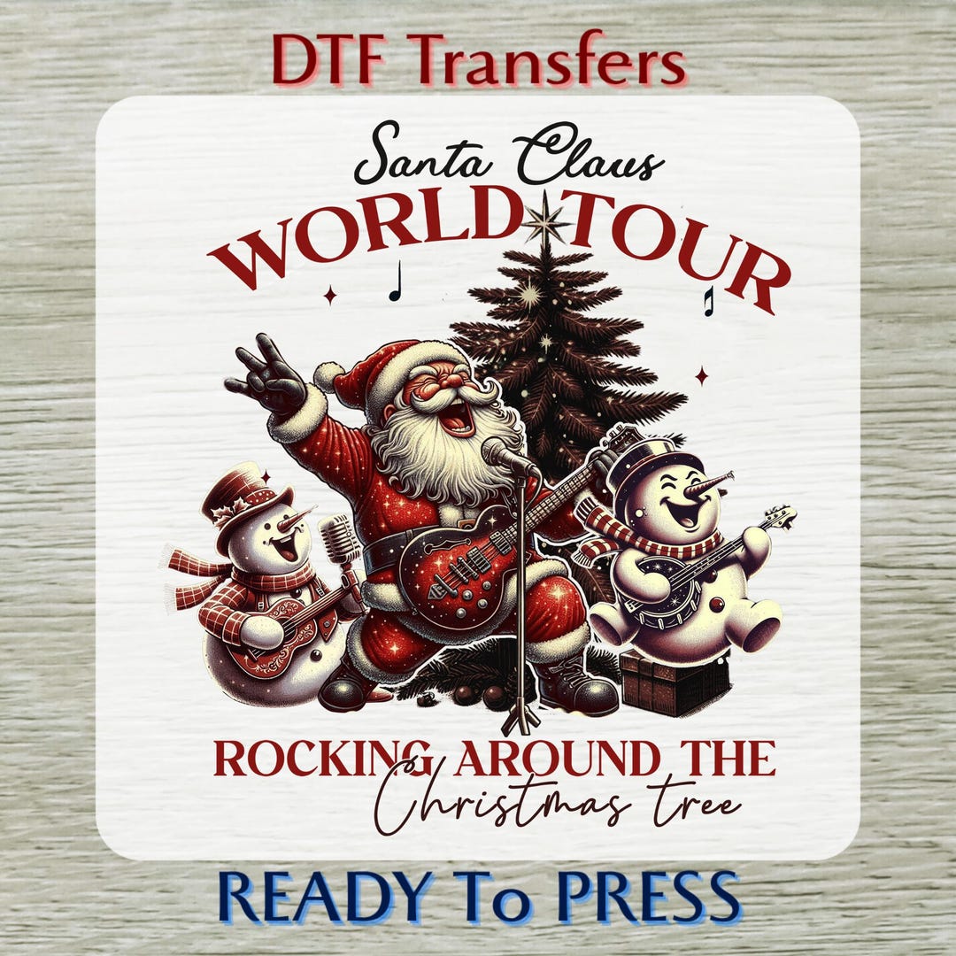 Santa Claus World Tour DTF Transfer: Ready to Press - Etsy