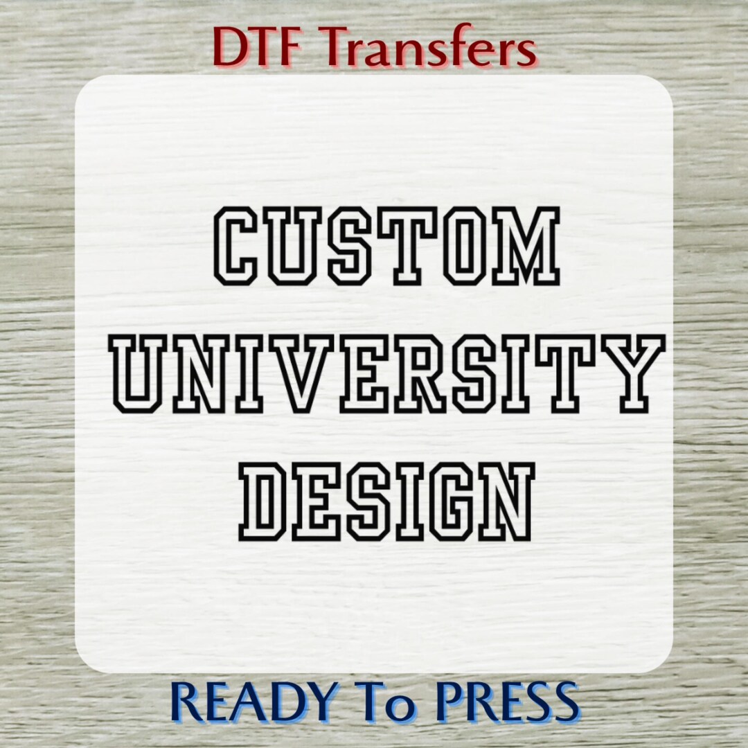 Custom College DTF Transfer: Varsity Design Iron-on, School Colors - Etsy