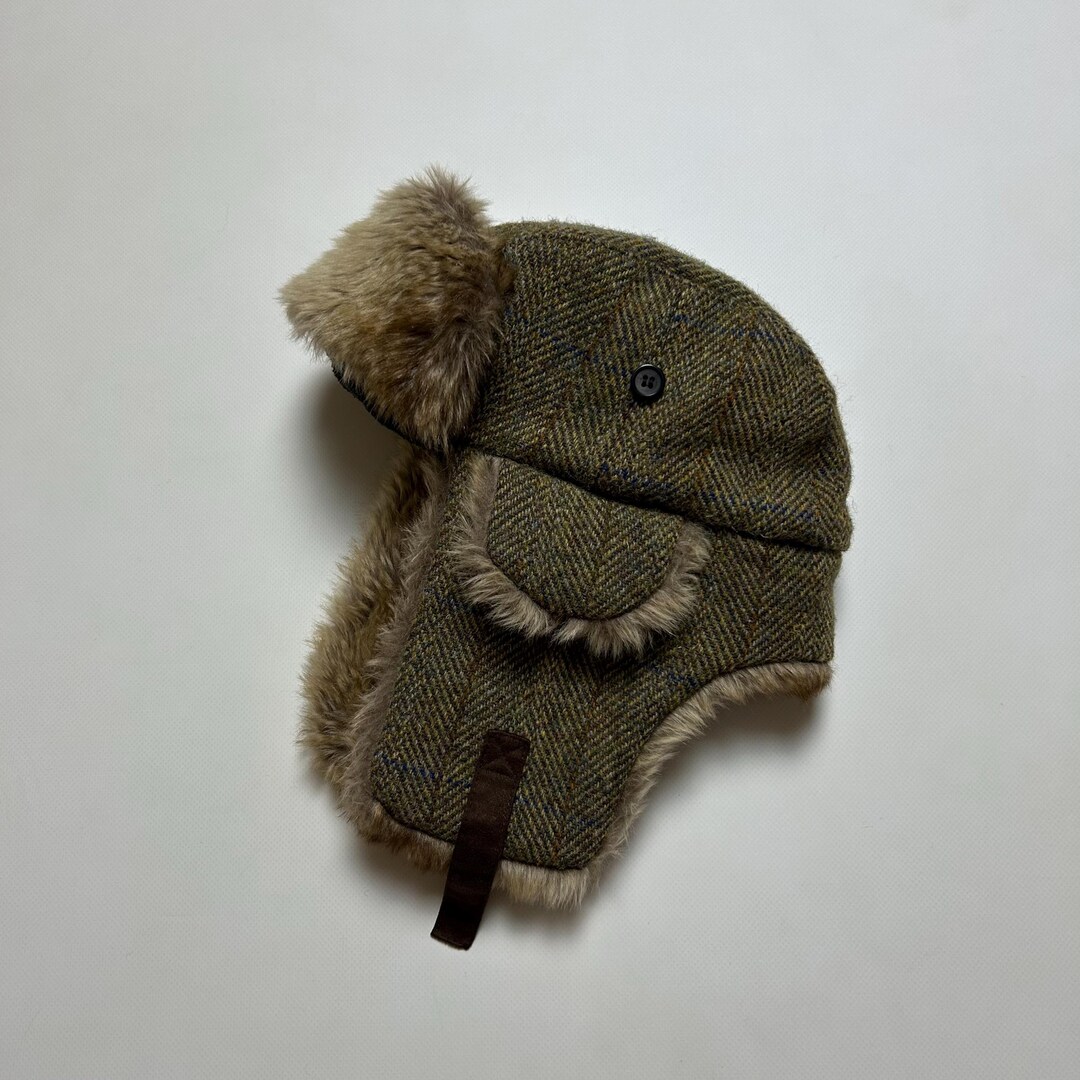 Harris Tweed Vintage Charles Trapper Hat Wool Size OS - Etsy