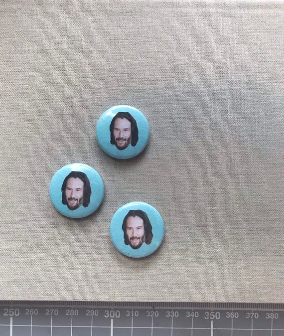Keanu Reeves Button Badge | Etsy