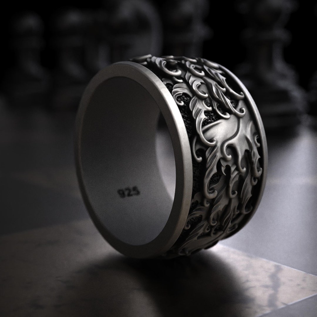 Japanese Wave Pattern Ring, Traditional Japanese Art Jewelry, Unique ...