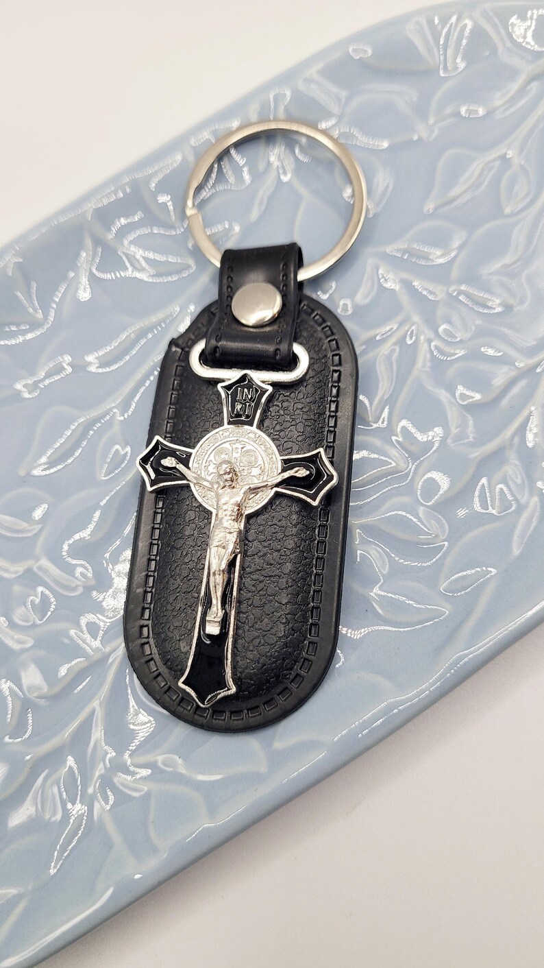 St. Benedict Crucifix Keychain | Catholic Protection Gift - Etsy