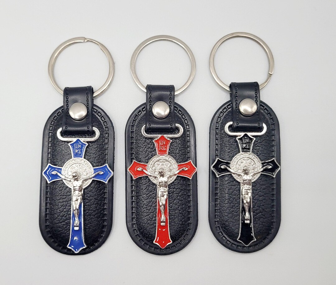 St. Benedict Crucifix Keychain | Catholic Protection Gift - Etsy