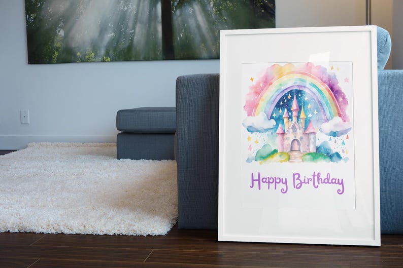 Princess Birthday Poster, Magical Day Princess Castle Birthday Party ...
