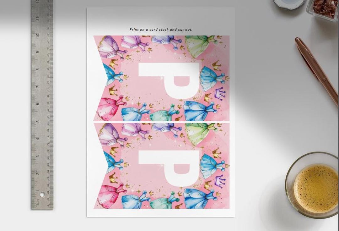 Princess Birthday Banner Template Printable Princess Party Bunting ...