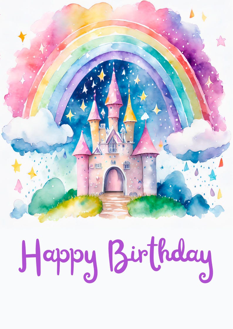 Princess Birthday Poster, Magical Day Princess Castle Birthday Party ...