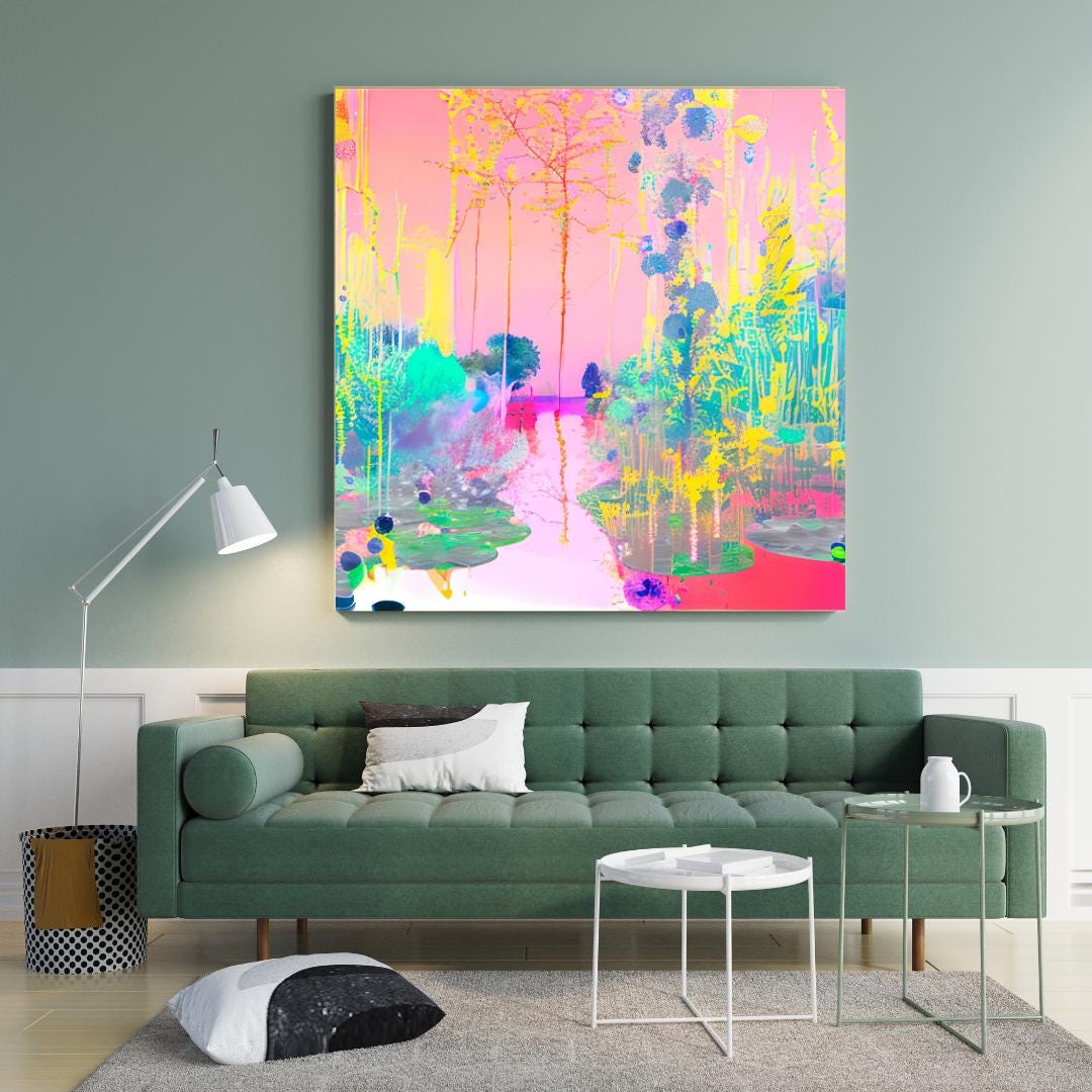 Abstract Art Canvas Wrap, Modern Wall Decor, Large Abstract Art, Canvas ...