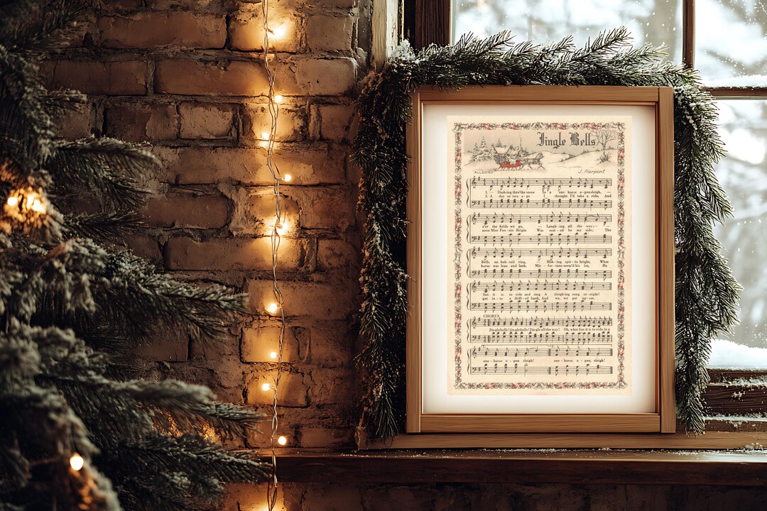 Jingle Bells Printable Vintage Popular Christmas Carol Sheet Music ...