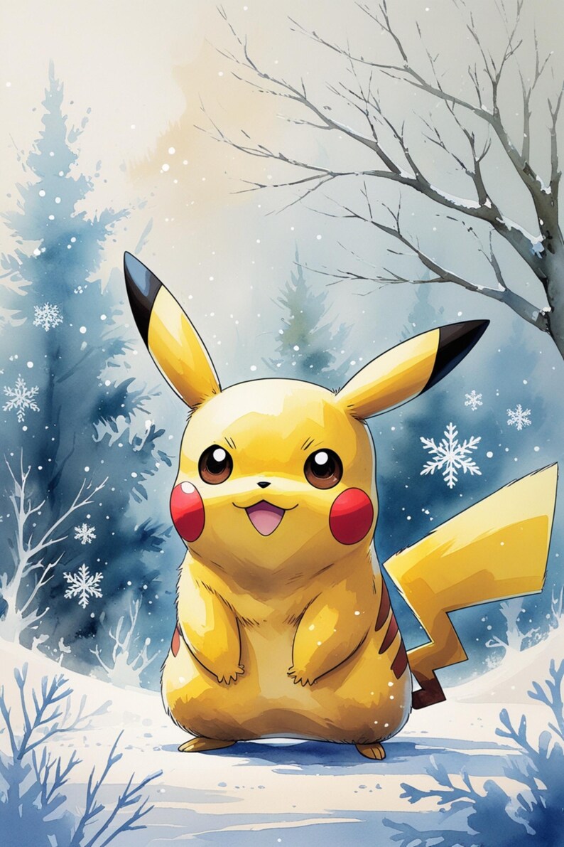 Pokemon Poster A4 Paper Size , Pikachu, Japanese Tapestry Style, Mount ...