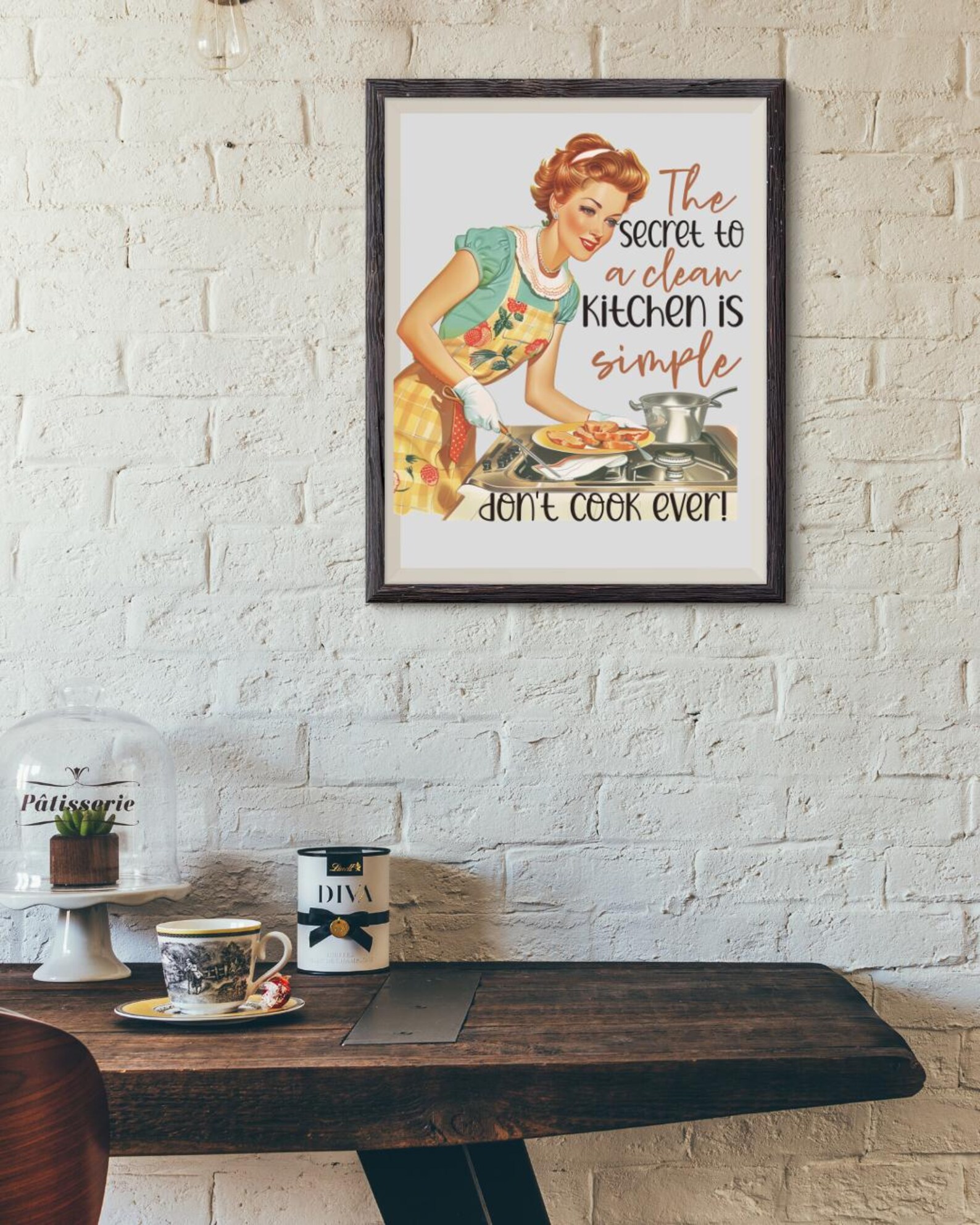 Art Deco Wall Art Retro Funny Kitchen Print Vintage Kitchen Art 50s ...