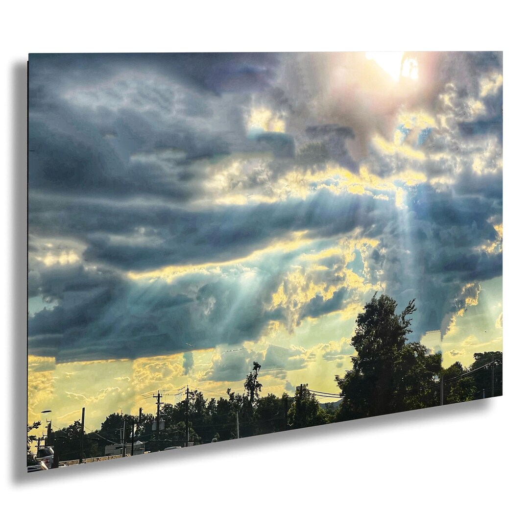 Blazing Clouds: Sun Peaking Through the Clouds, Streaks of Light in the ...