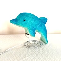 Dolphin 3D LED Lamp: Wooden Base, Customizable Gift - Etsy