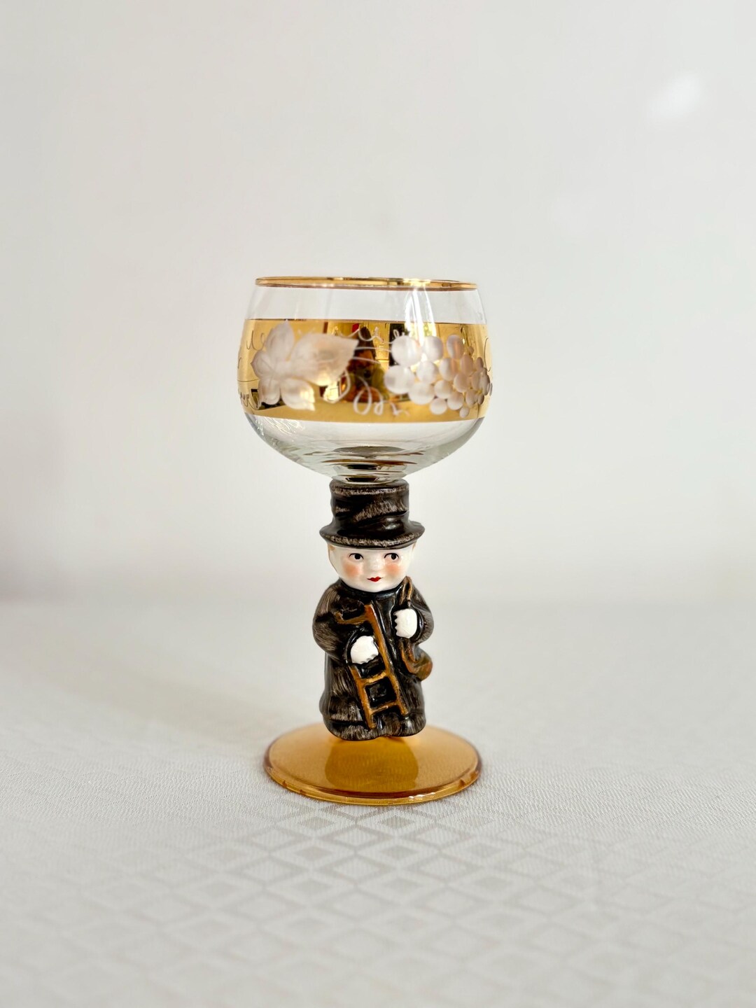 Vintage Goebel Hummel Chimney Sweep Figurine Wine Glass – Western ...