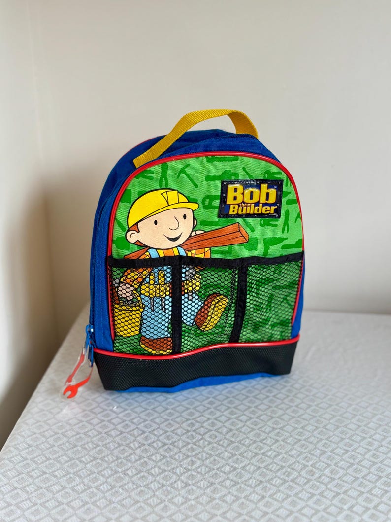 Vintage 2000 Bob the Builder Mini Backpack – Kidcore Y2K Cartoon Bag ...
