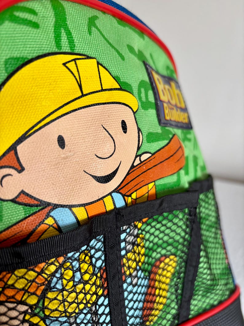 Vintage 2000 Bob the Builder Mini Backpack – Kidcore Y2K Cartoon Bag ...