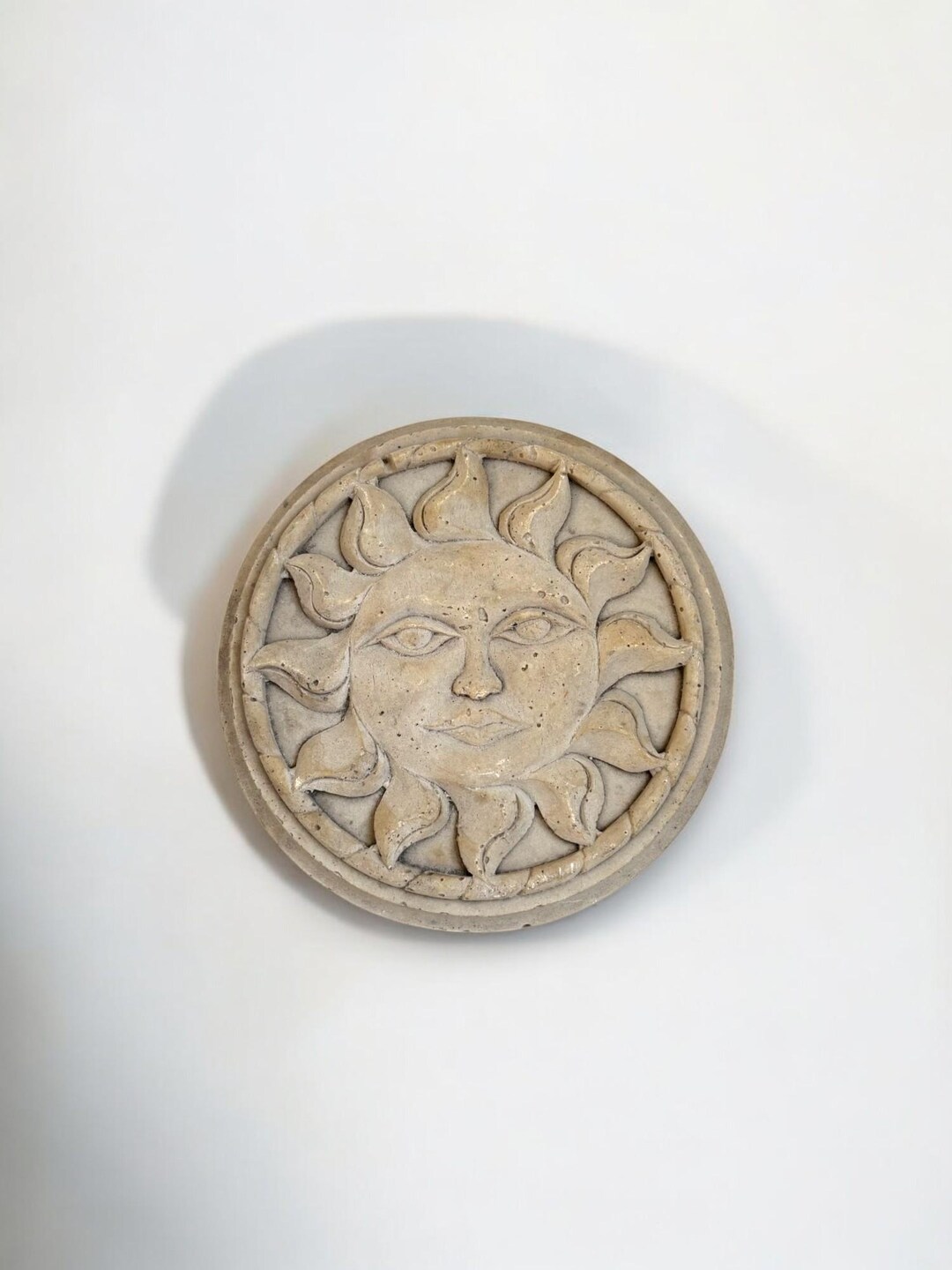 Cement Poured Sun Stepping Stone – Rustic Garden Path Decor – Boho ...