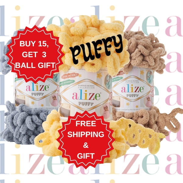 Alize Puffy Yarn - Etsy UK