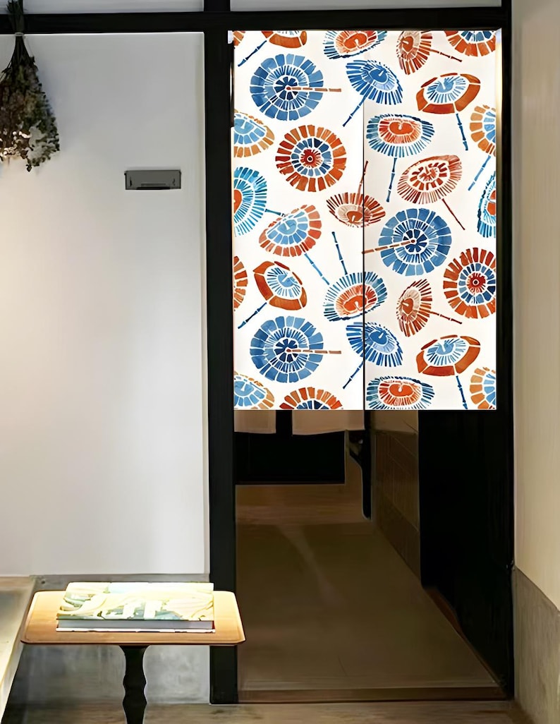 Custom Noren Curtain, Short Panel, 20 Patterns, Doorway Curtains, Linen ...
