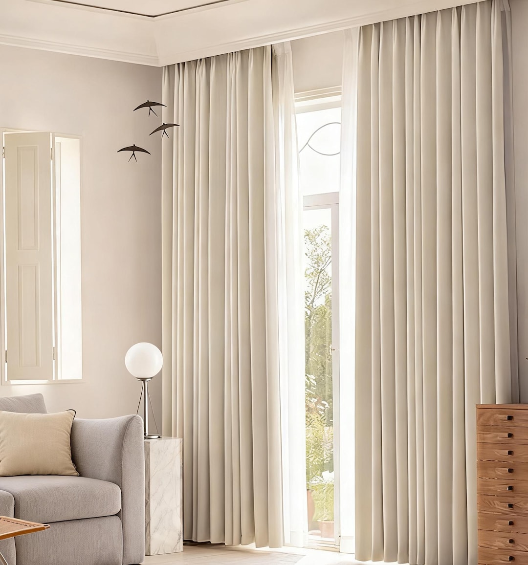 Custom Blackout Curtains, Thick Linen-look Window Curtains, Bedroom ...