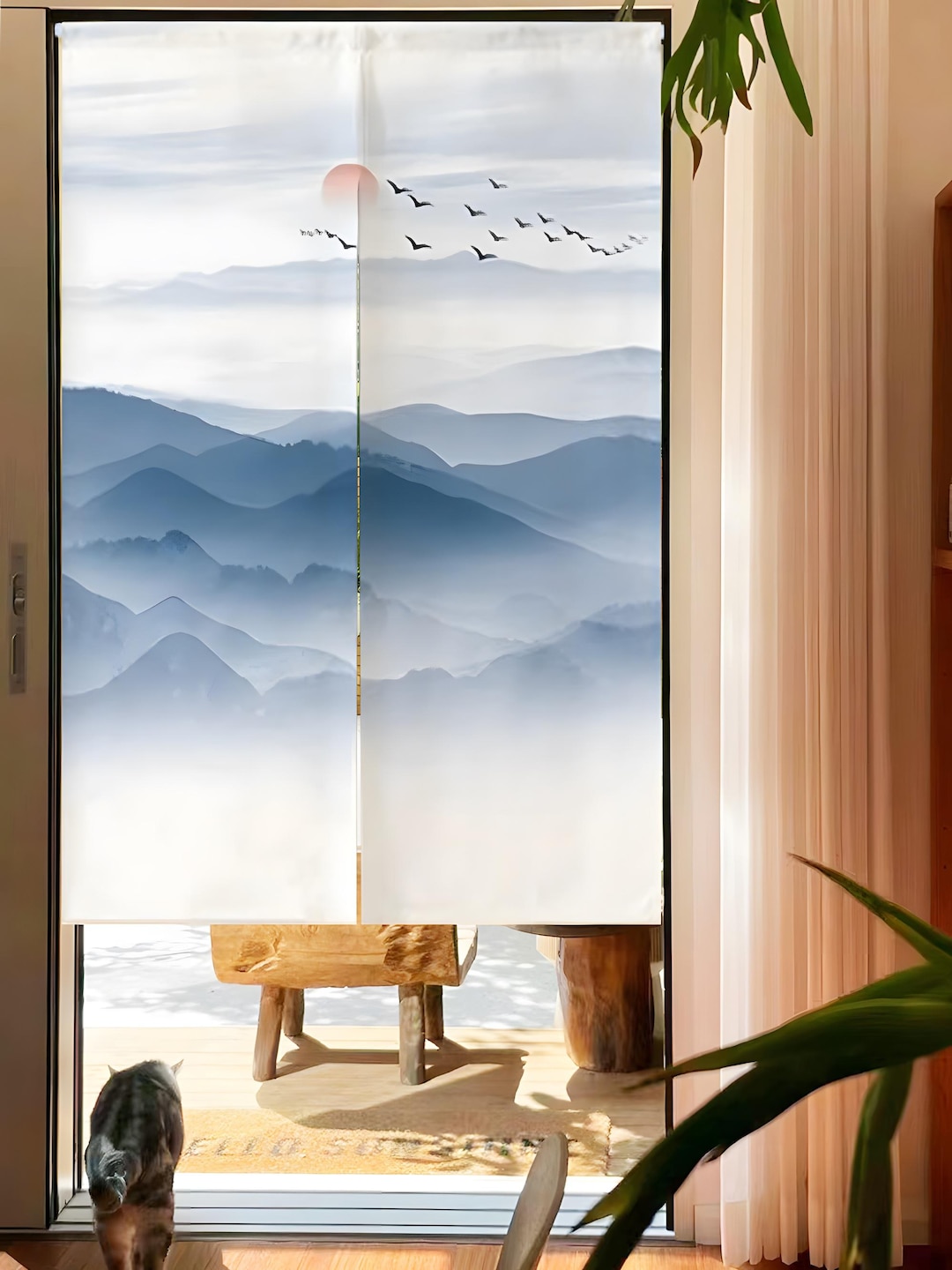 Custom Doorway Curtains, 20+ Patterns, Linen Noren Door Curtain ...