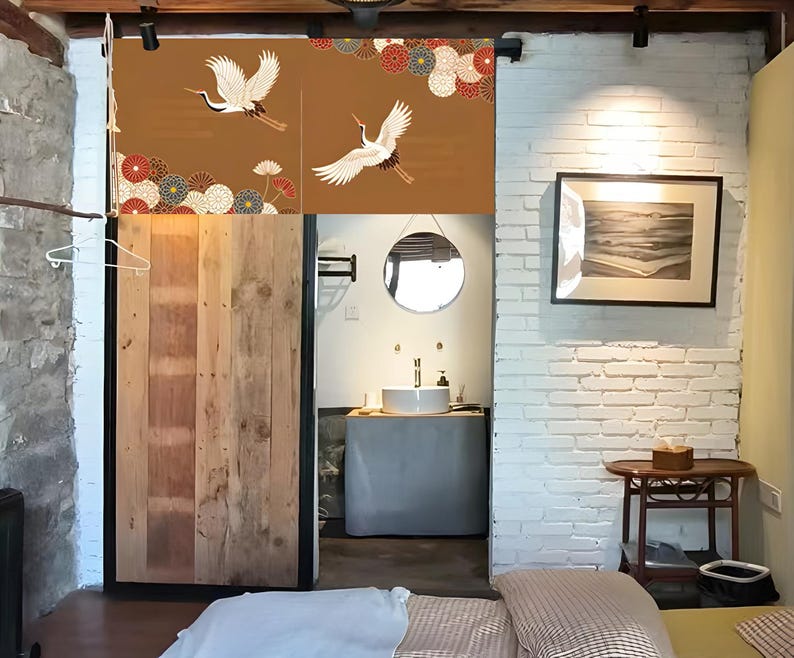 Custom Noren Curtain, Short Panel, 20+ Patterns, Doorway Curtains ...