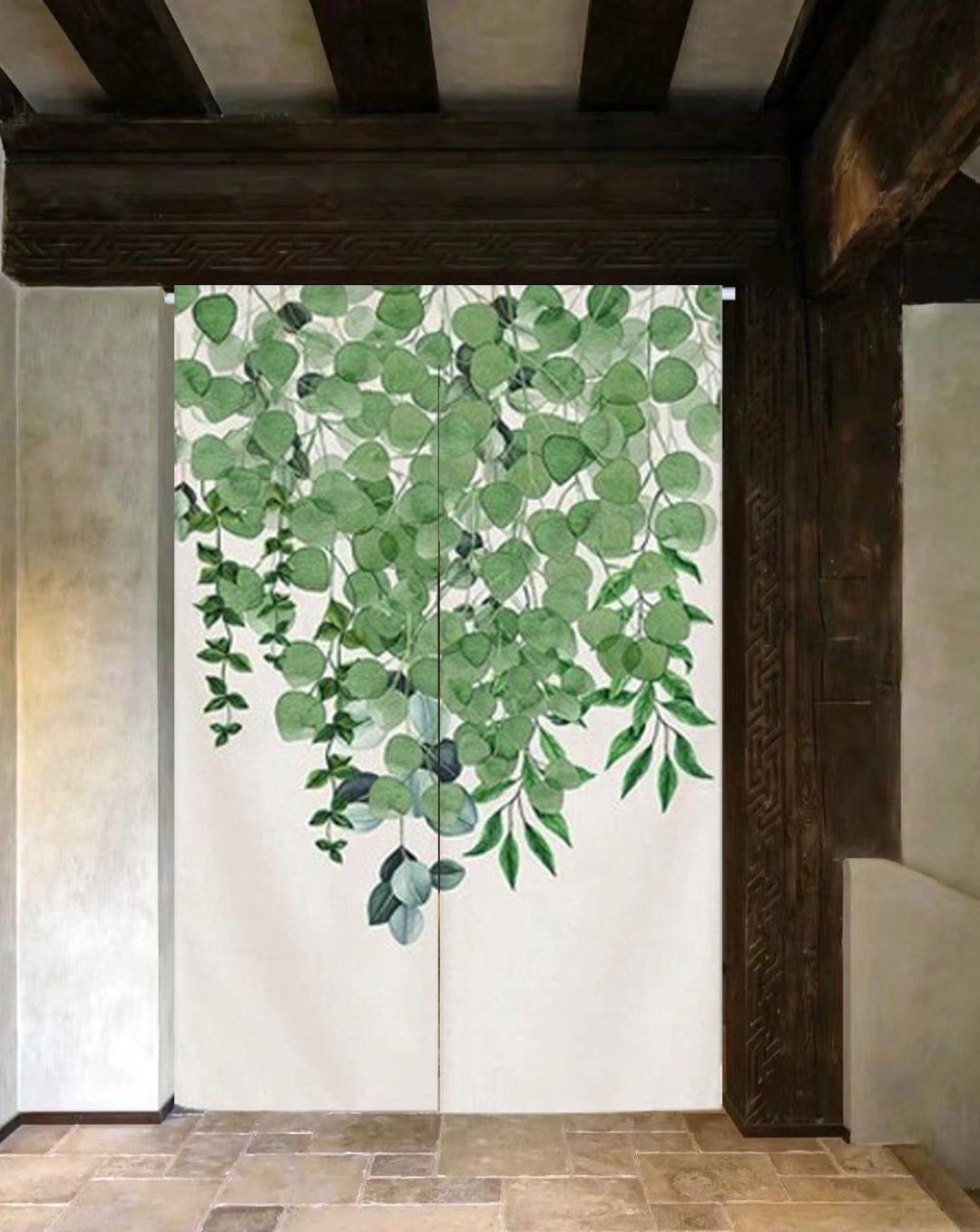 Custom Doorway Curtains, 20+ Patterns, Linen Noren Door Curtain ...