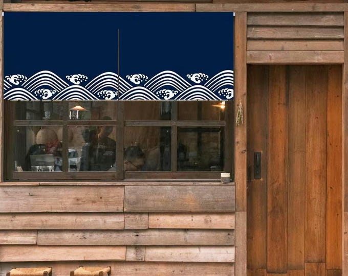 Linen Doorway Short Noren Curtain Japanese Door Panels Half 27 Color ...