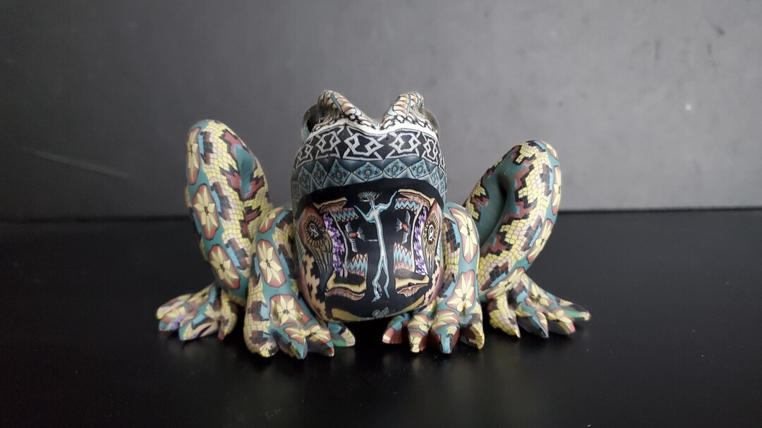 Jon Stuart Anderson Frog Sculpture 5" FIMO Creations Polymer Clay - Etsy