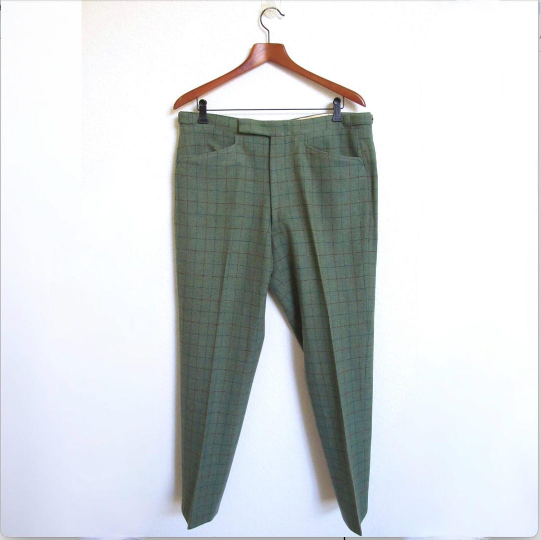 Vintage 60s/70s Esquire Sportswear Men's Slacks Trousers Pants in Green ...