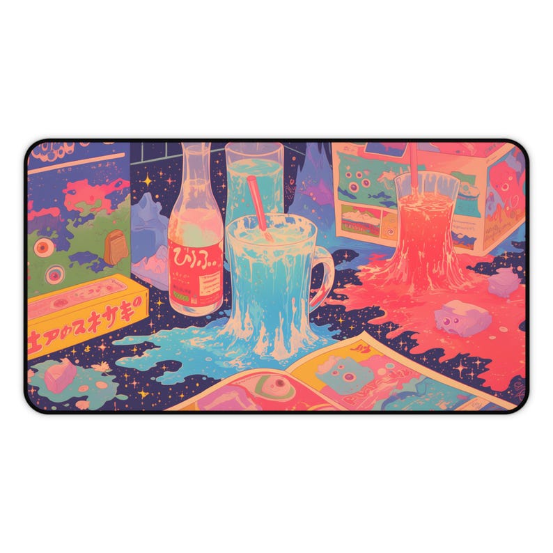 Lofi Japanese XL Desk Mat, Colorful Mousepad, Pop Art Playmat, Colorful ...