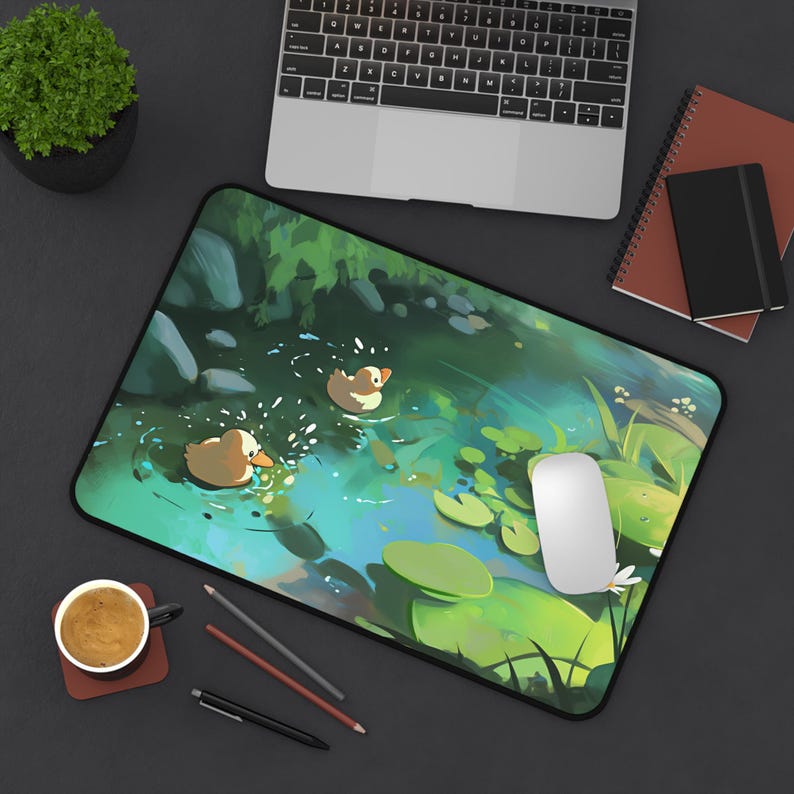 Kawaii Ducks Desk Mat, Cute Animal Mouse Pad, Office Accessories, Work ...