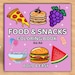 Food & Snacks Coloring Book: Bold and Easy Designs for Adults and Kids ...