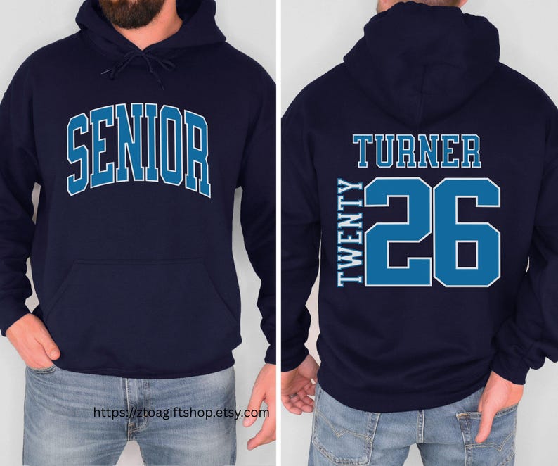 Custom Cozy Graduation Hoodie, Senior 2026 Personalized Sweatshirt ...
