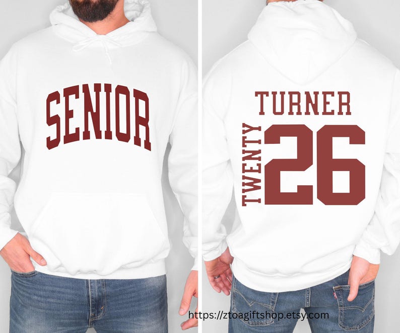 Custom Cozy Graduation Hoodie, Senior 2026 Personalized Sweatshirt ...