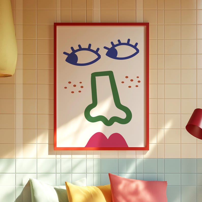 Bombastic Side Eye Art, Silly Face Poster, Sassy Wall Decor, Funny ...