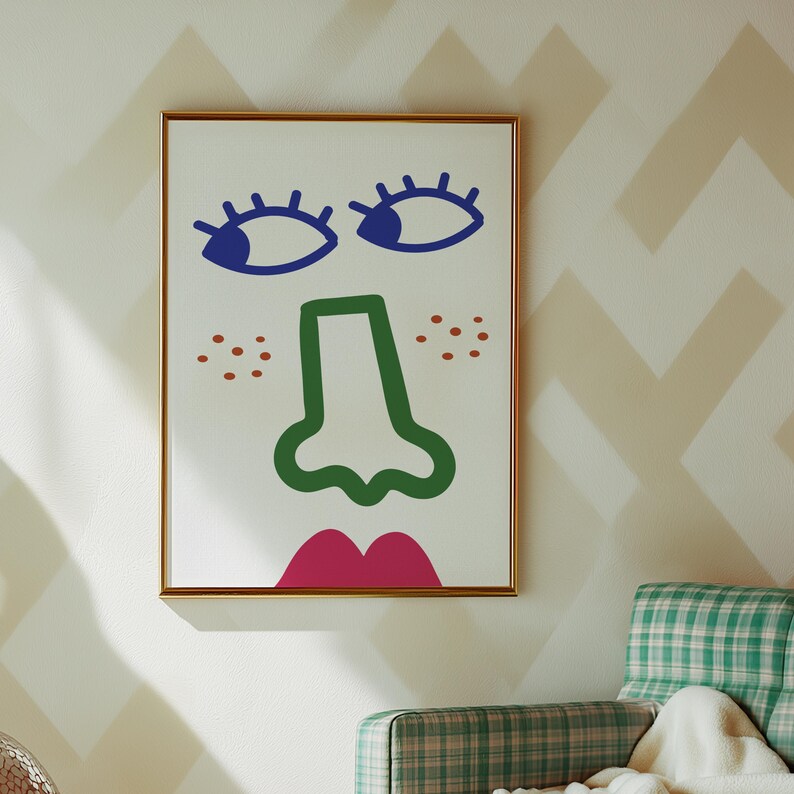 Bombastic Side Eye Art, Silly Face Poster, Sassy Wall Decor, Funny ...