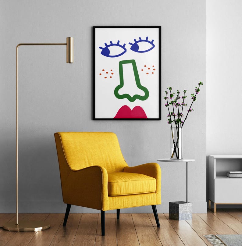 Bombastic Side Eye Art, Silly Face Poster, Sassy Wall Decor, Funny ...