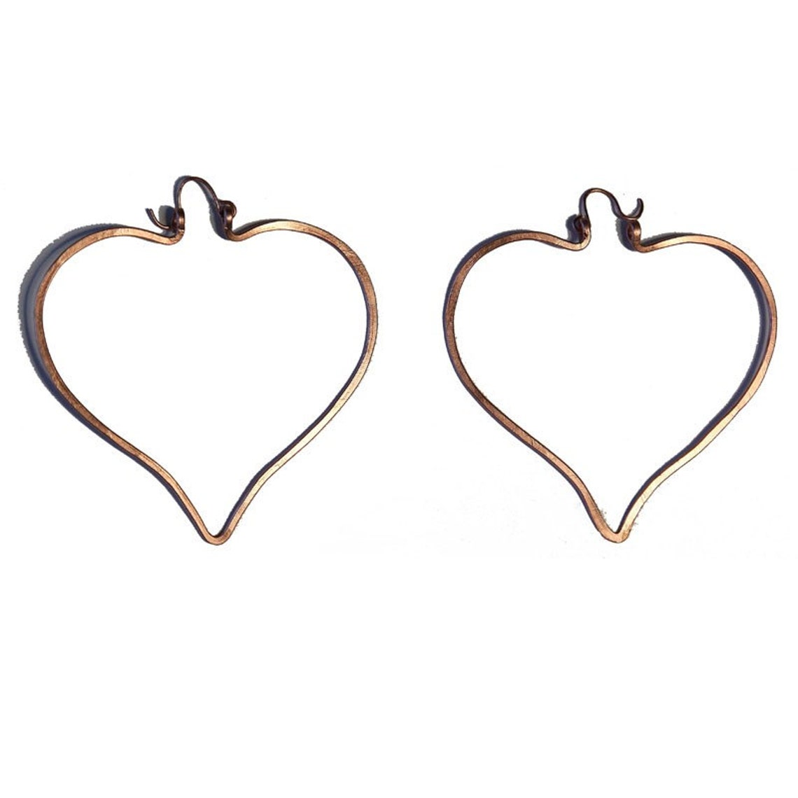 Heart Shaped Hoops - Etsy