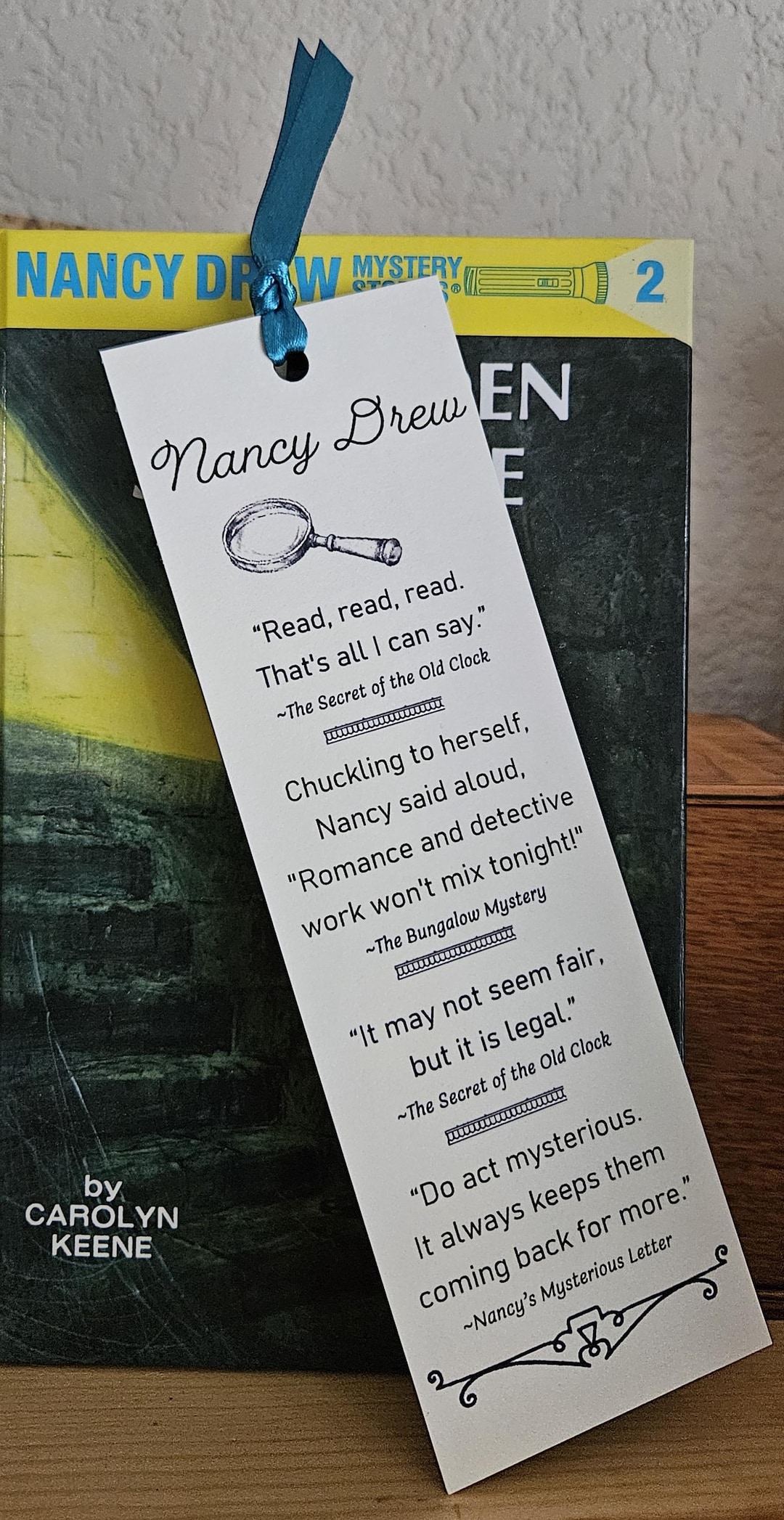 Nancy Drew Quotes Bookmark With Ribbon - Etsy