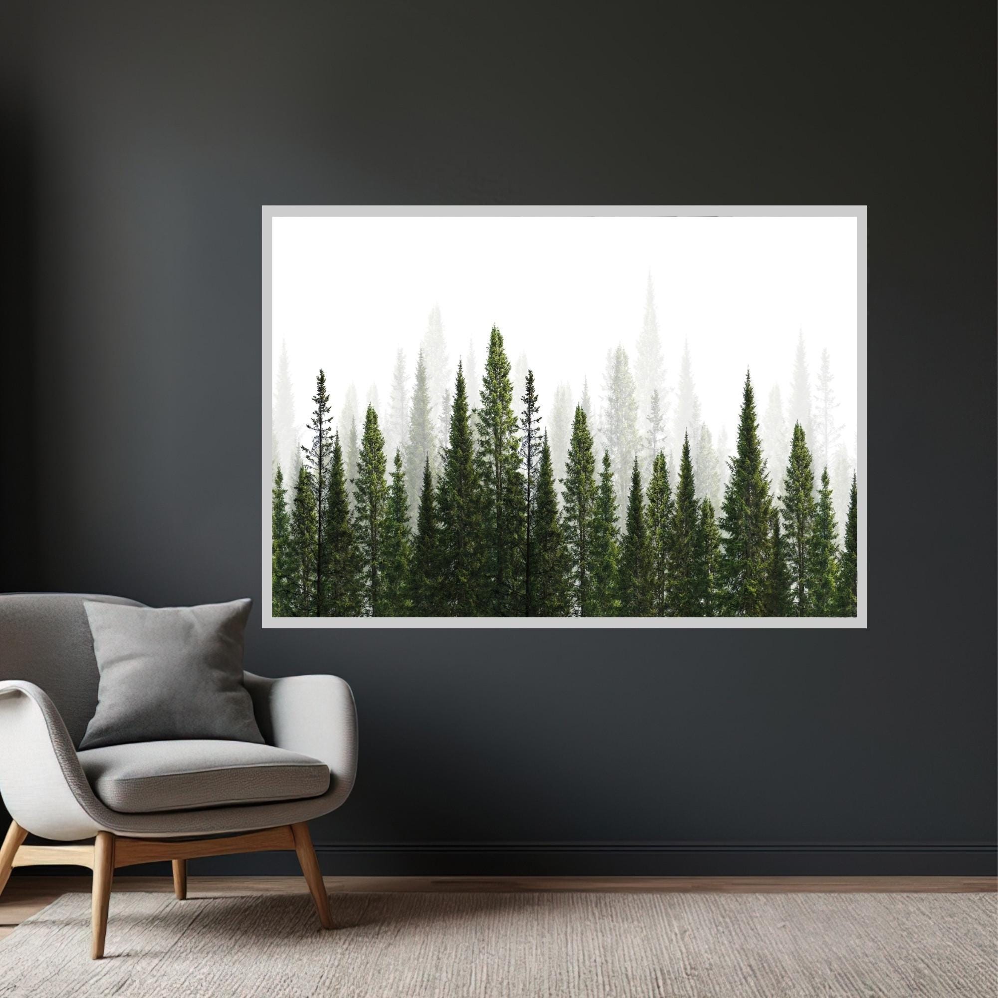 Forest Nature Landscape Tree Wall Art Canvas Wall Art Print Design ...