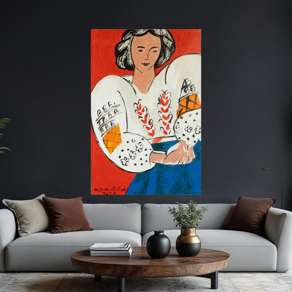 Henri Matisse La Blouse Roumaine 1940 Modern Canvas Wall Art ...