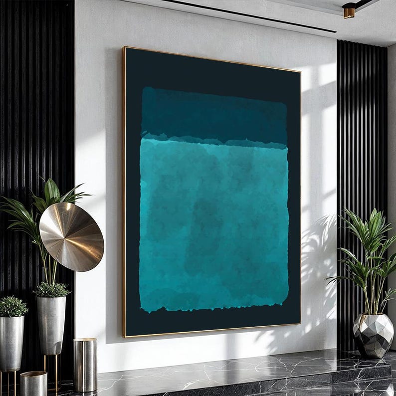 Mark Rothko Blue Minimalist Canvas Print - Modern Abstract Wall Art ...