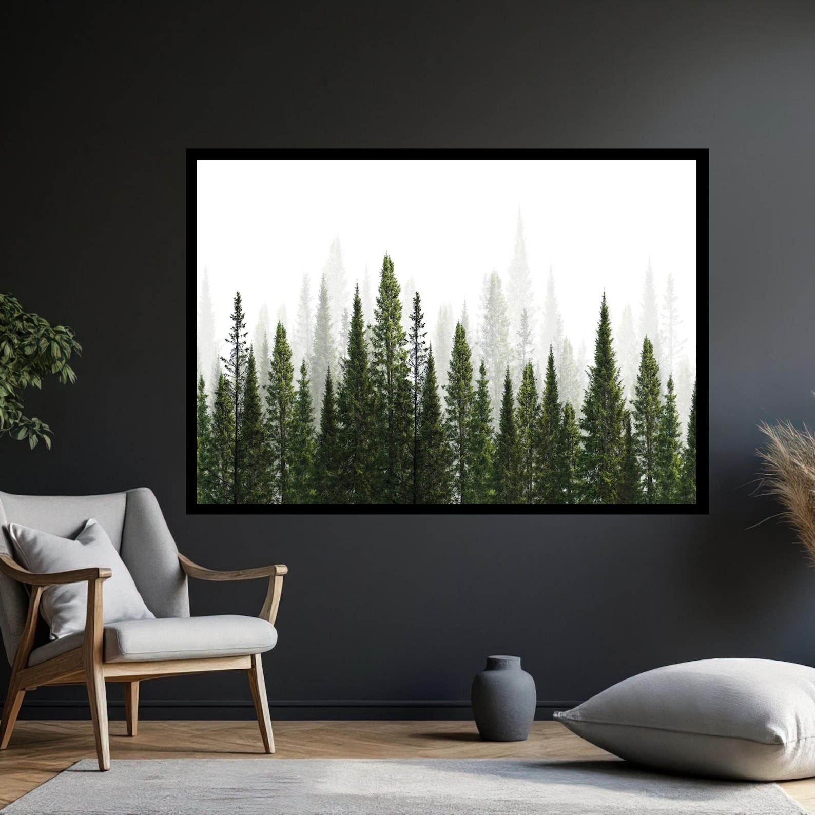 Forest Nature Landscape Tree Wall Art Canvas Wall Art Print Design ...
