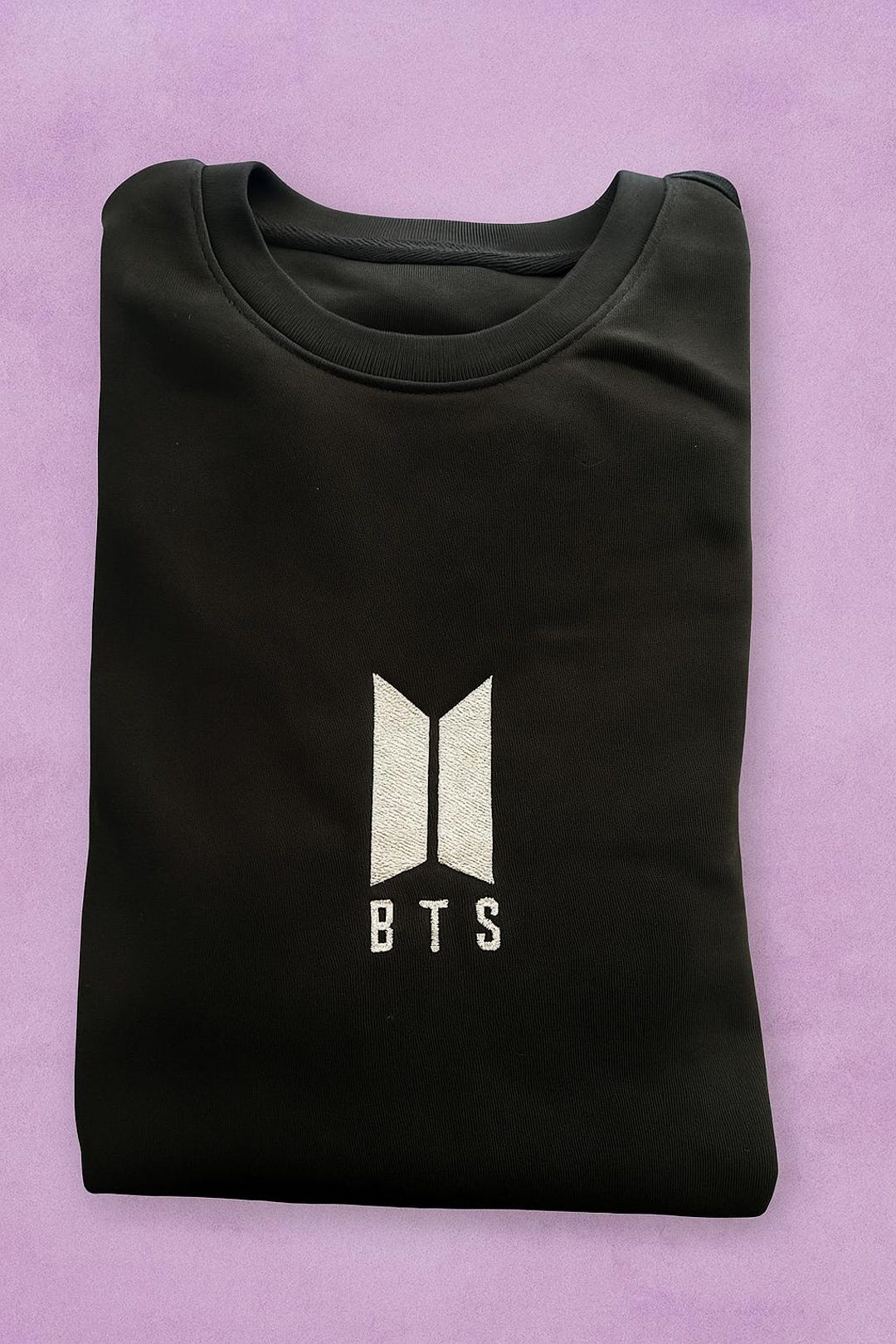 BTS Logo Embroidered Sweatshirt - Etsy