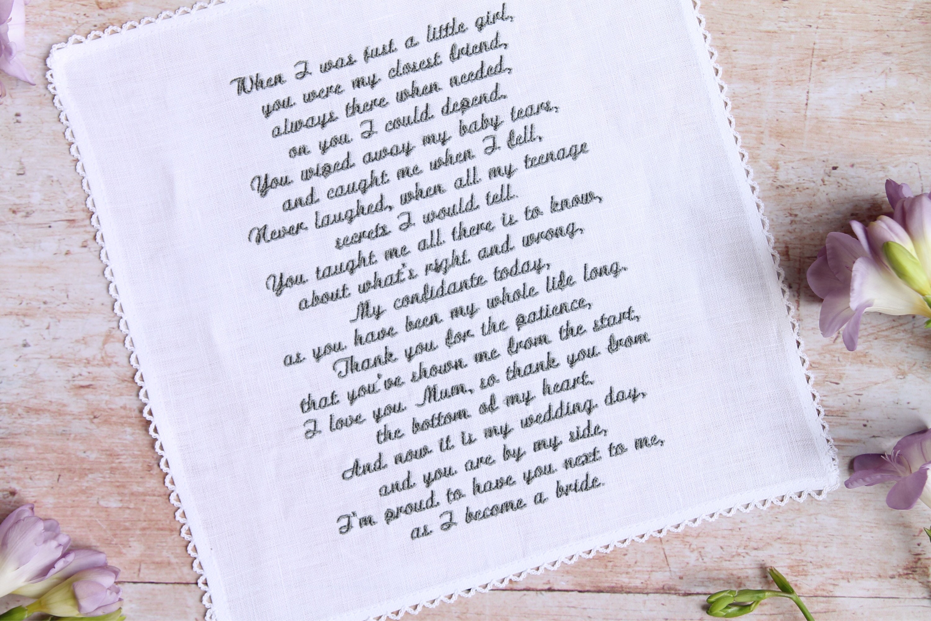 Personalised Ladies Handkerchief Any Message up to 600 - Etsy UK