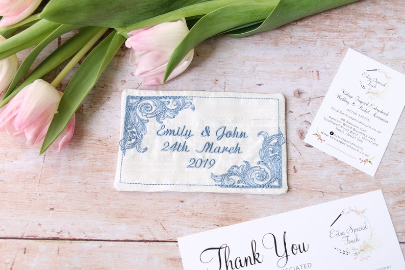 Personalised Wedding Dress Label Something Blue Idea - Etsy UK