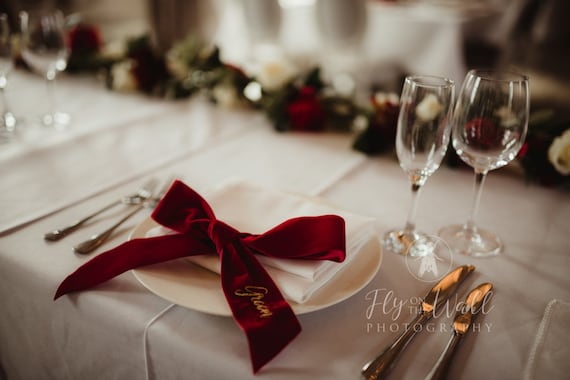 Monogram ribbon weddings store