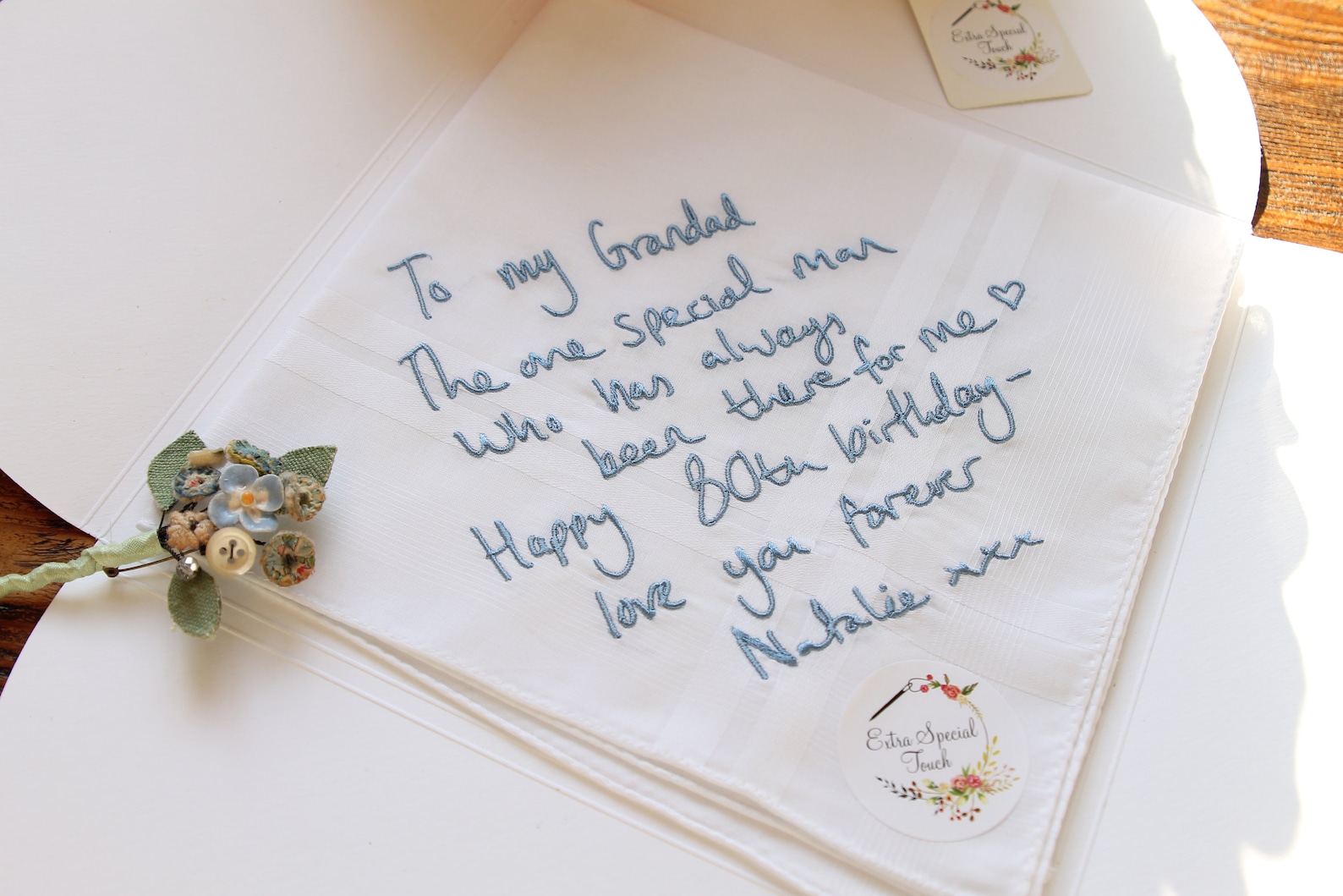 Personalised Handwriting Handkerchief Handwriting Gift Your - Etsy